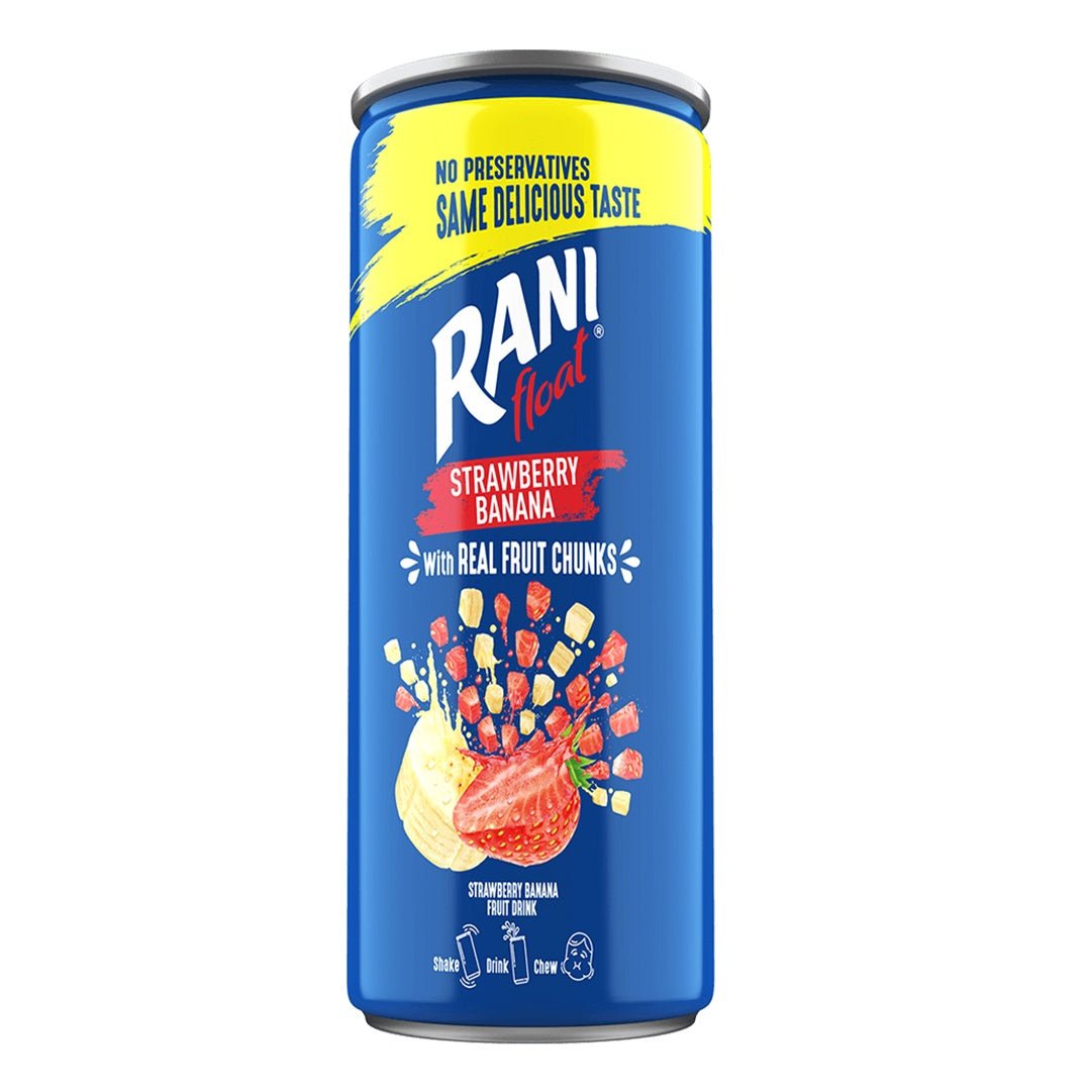 Rani Strawberry Banana Float Fruit Drink 240 mL Can - The Meathead Store